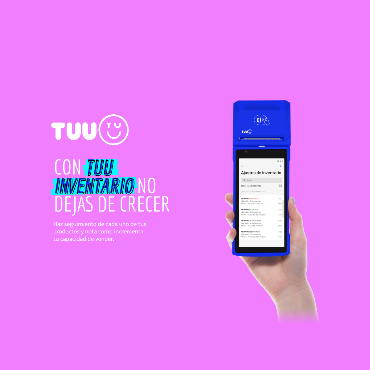 Controla tu inventario automáticamente con cada venta en TUU